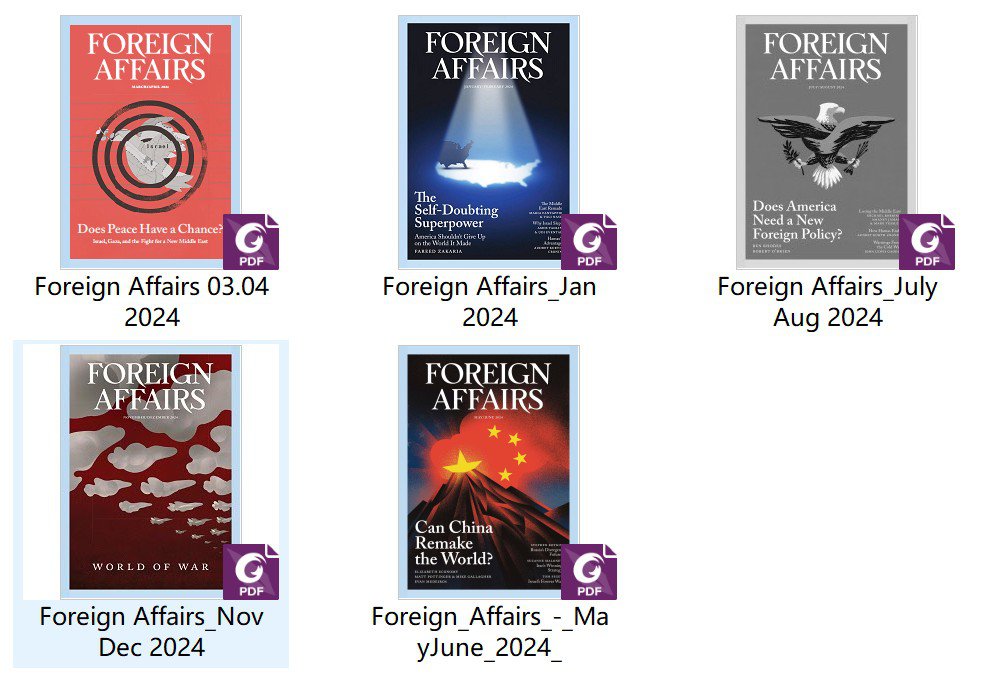 外交事务 Foreign Affairs 2024全年合集 - 免费PDF下载 | 58资源站