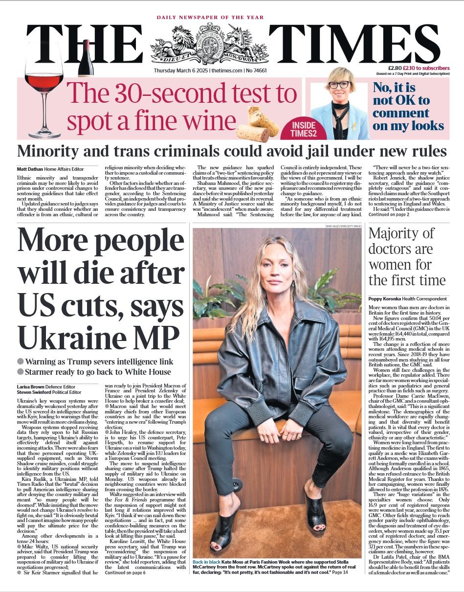 泰晤士报-2025-03-10 The Times - 外刊资料检索 | 58资源站